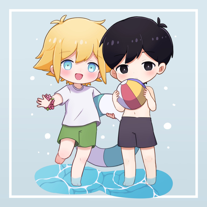 Safebooru - 2boys basil (faraway) (omori) basil (omori) black eyes ...