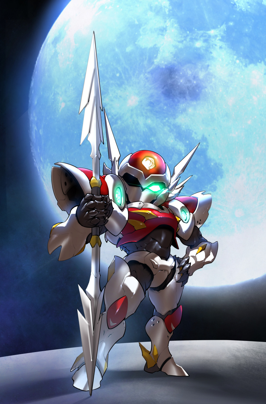Safebooru - absurdres armor chibi full body full moon glowing glowing ...