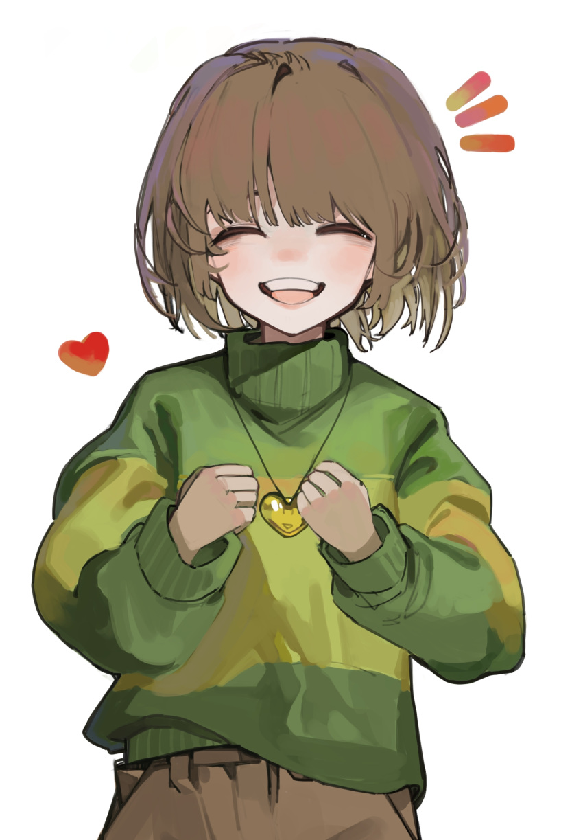 Safebooru - 1other :d ^ ^ brown hair brown pants chara (undertale ...
