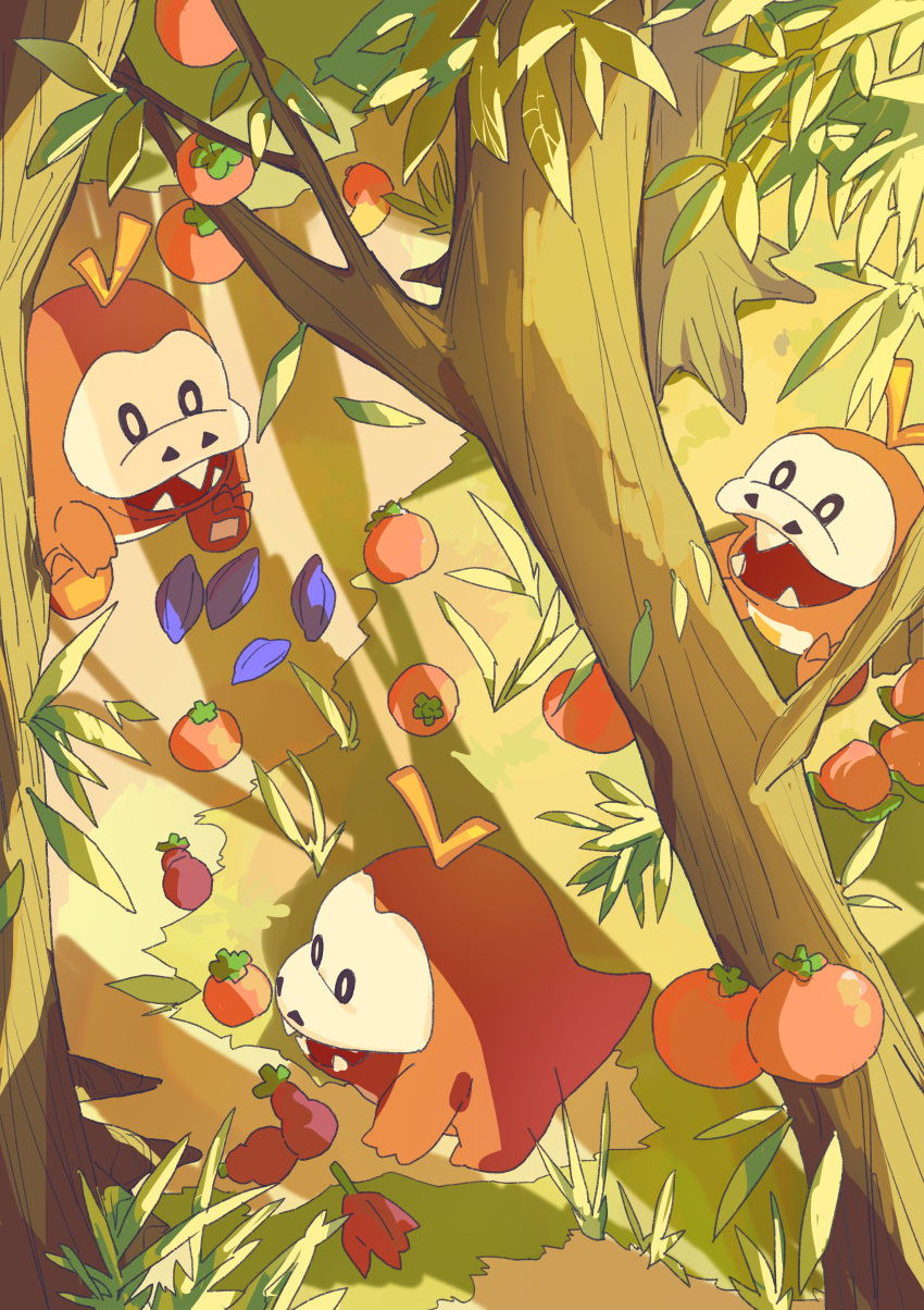 Safebooru - absurdres black eyes bright pupils commentary request day fangs food fruit fuecoco ...