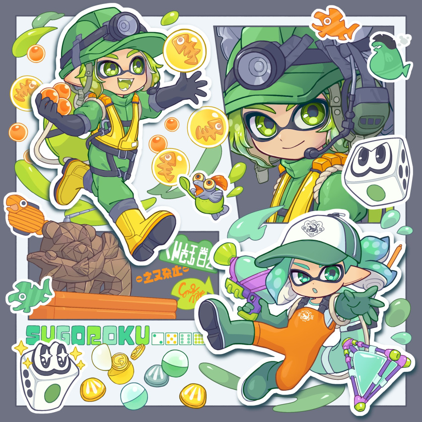 Safebooru - 2boys baseball cap boots border capsule collage colored ...