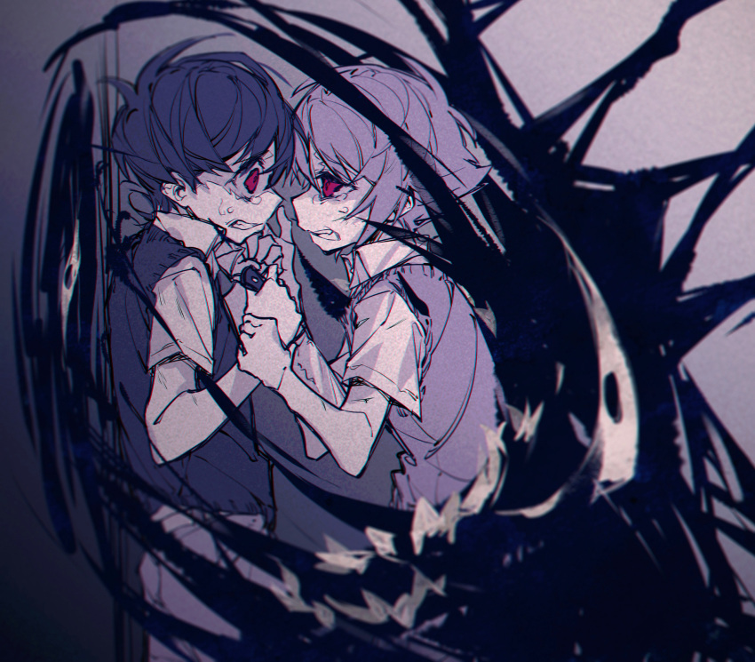 Safebooru - 2boys basil (faraway) (omori) basil (omori) clenched teeth ...