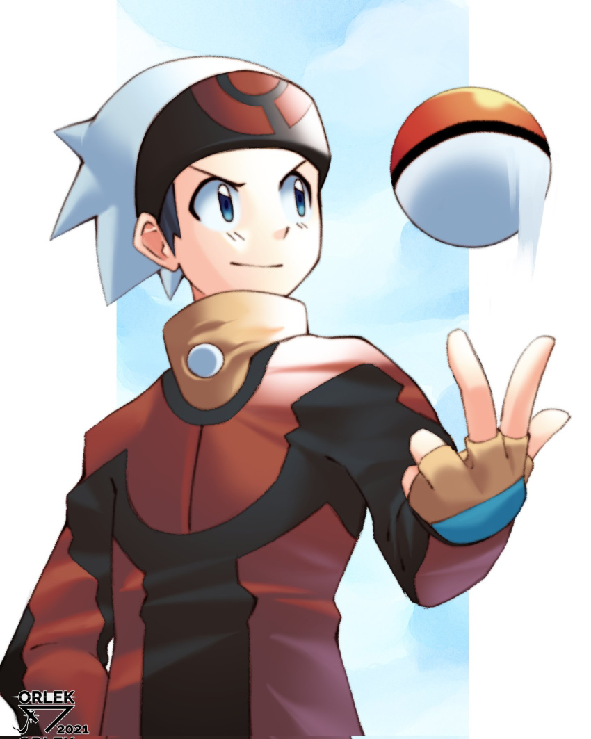 Safebooru - 1boy artist name beanie black hair brendan (pokemon) closed ...