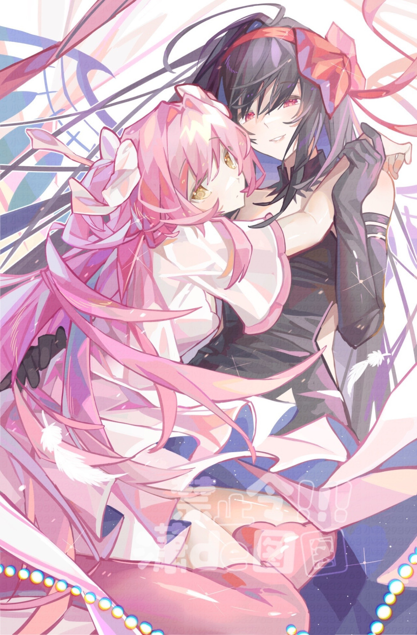 Safebooru - 2girls a nian a an akemi homura akuma homura angel and devil armlet bare shoulders ...
