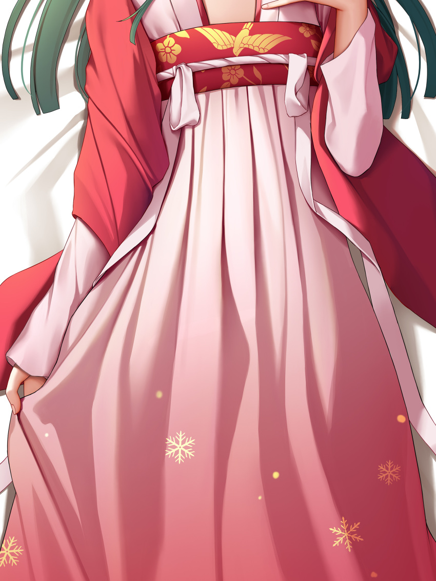 Safebooru - 1girl absurdres chinese clothes dakimakura (medium) green hair hanfu highres keine09 ...
