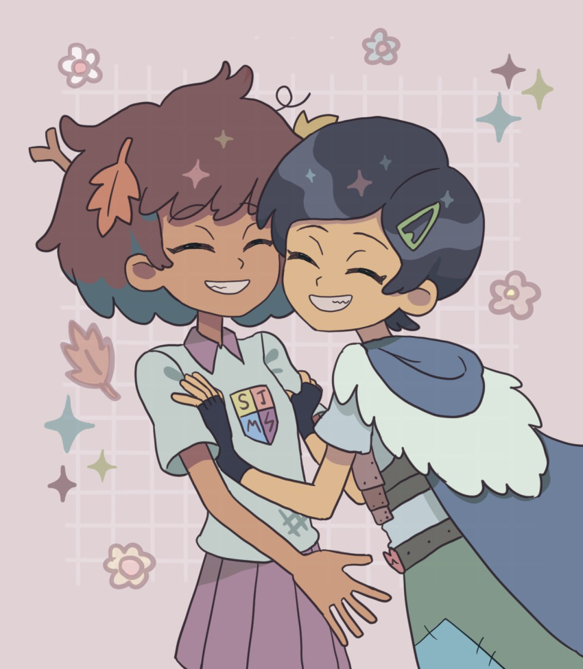 Safebooru - 2girls amphibia anne boonchuy armor belt black hair blue ...