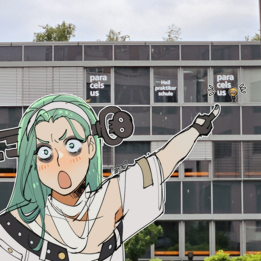 Safebooru - 1girl a.b.a absurdres bags under eyes bandaged chest bandaged neck bandages blush ...