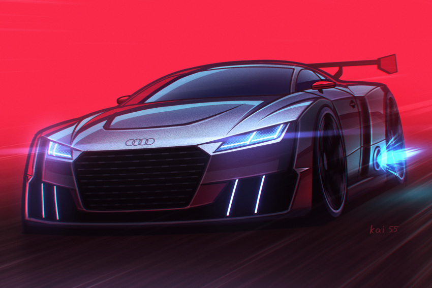 Safebooru - artist name audi audi tt blue fire car fire glowing kai55 ...