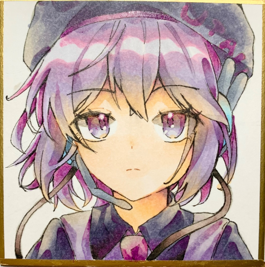 Safebooru - 1girl beret black hat closed mouth hamano yui hat headset ...