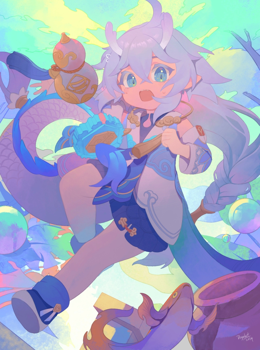 Safebooru - 1girl artist name bailu (honkai: star rail) blue eyes blue ...