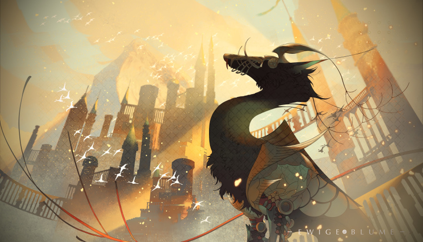 Safebooru - absurdres building chinese commentary city clouds ...