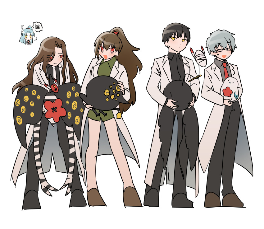 Safebooru - 2boys 3girls absurdres angela (project moon) animal apocalypse bird ayin (project ...