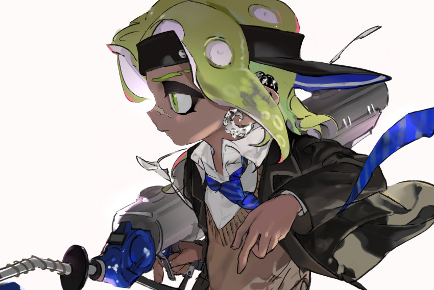 Safebooru - 1other androgynous backwards hat black hat black jacket ...