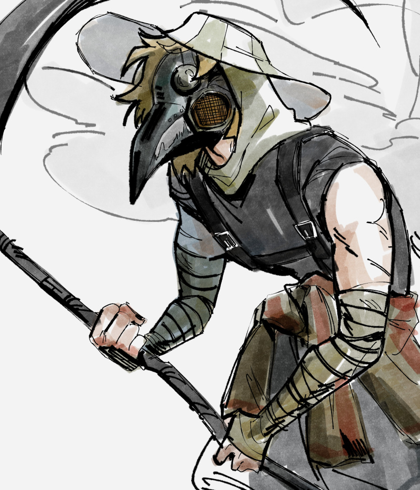 Safebooru - 1boy absurdres bandaged arm bandages blonde hair clothes ...