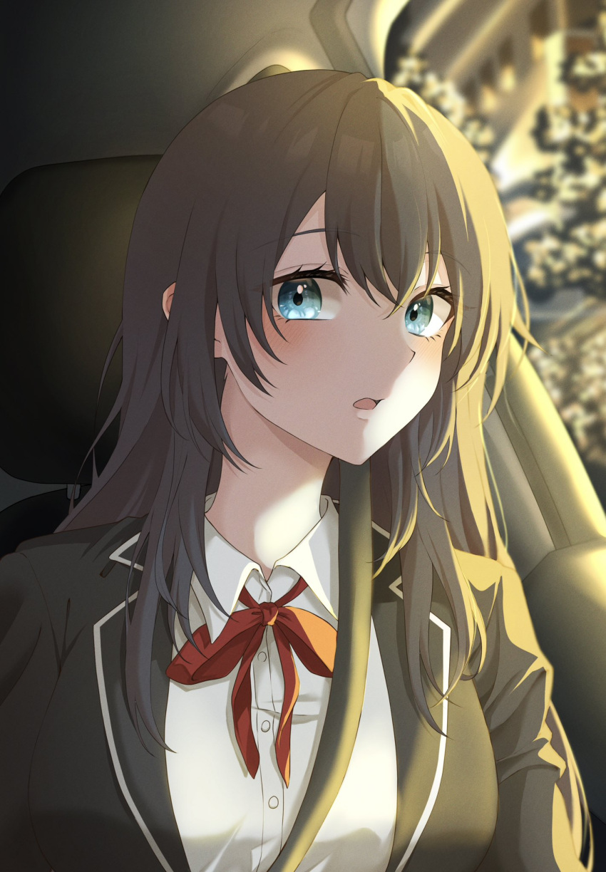 Safebooru 1girl Alternate Universe Black Hair Black Jacket Blazer 6699