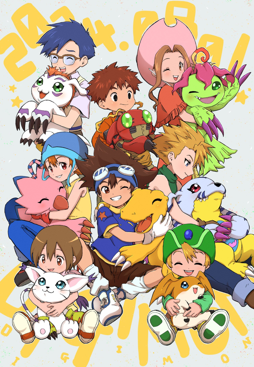 Safebooru - agumon animal hands artist logo artist name bird blonde ...