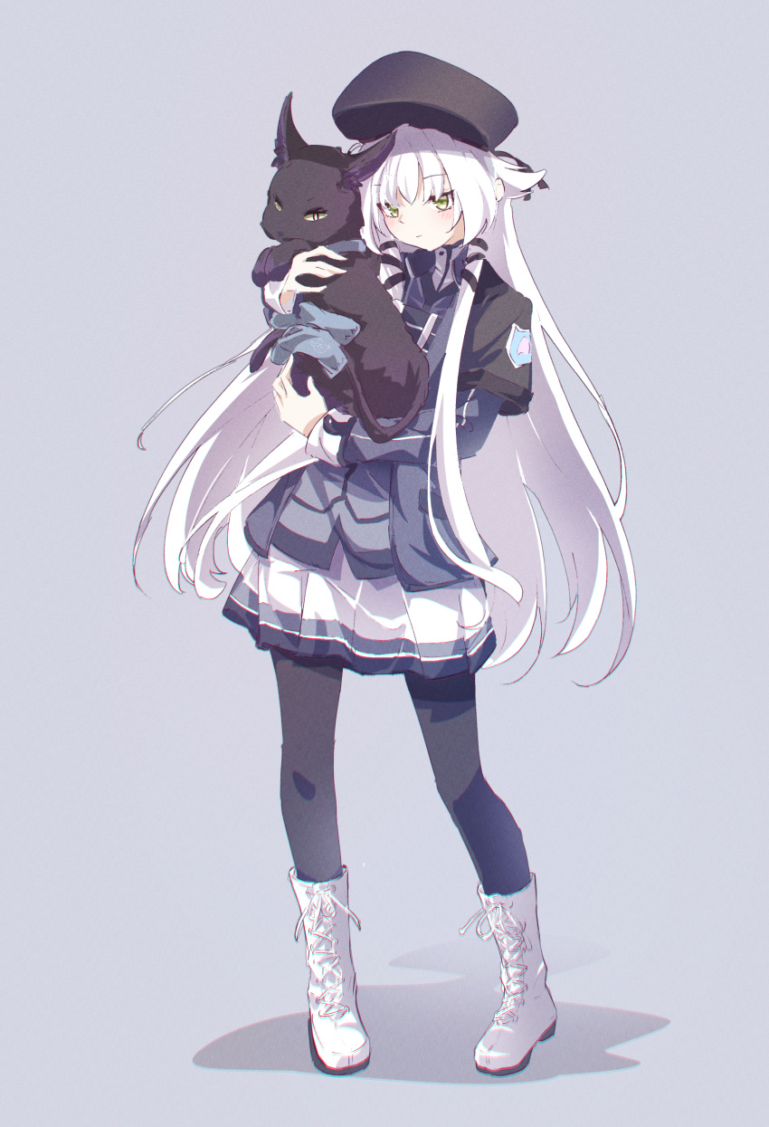 Safebooru - 1girl absurdres altina orion animal beret black capelet ...