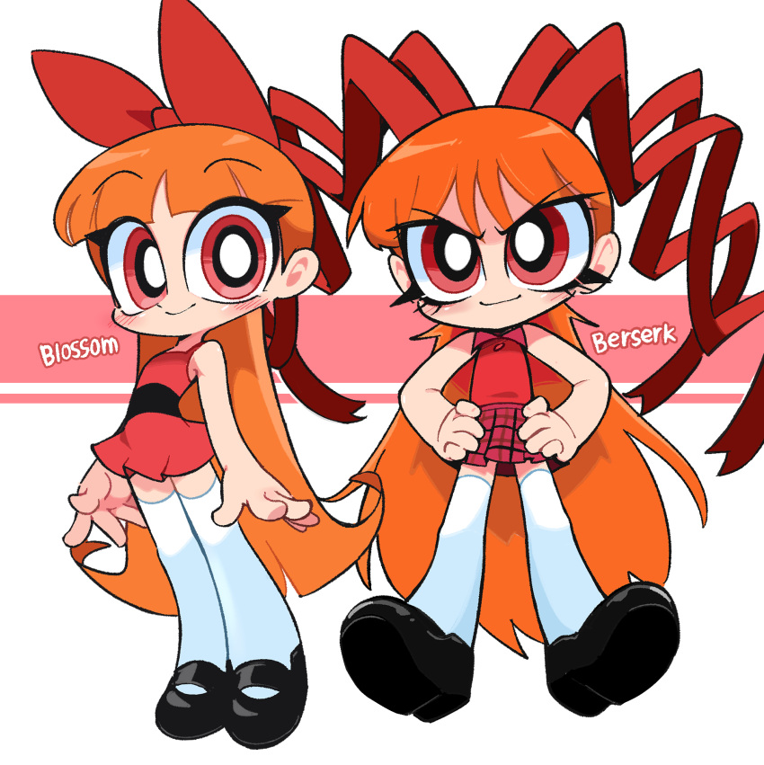 Safebooru - 2girls alternate legwear alternate universe berserk (ppg ...