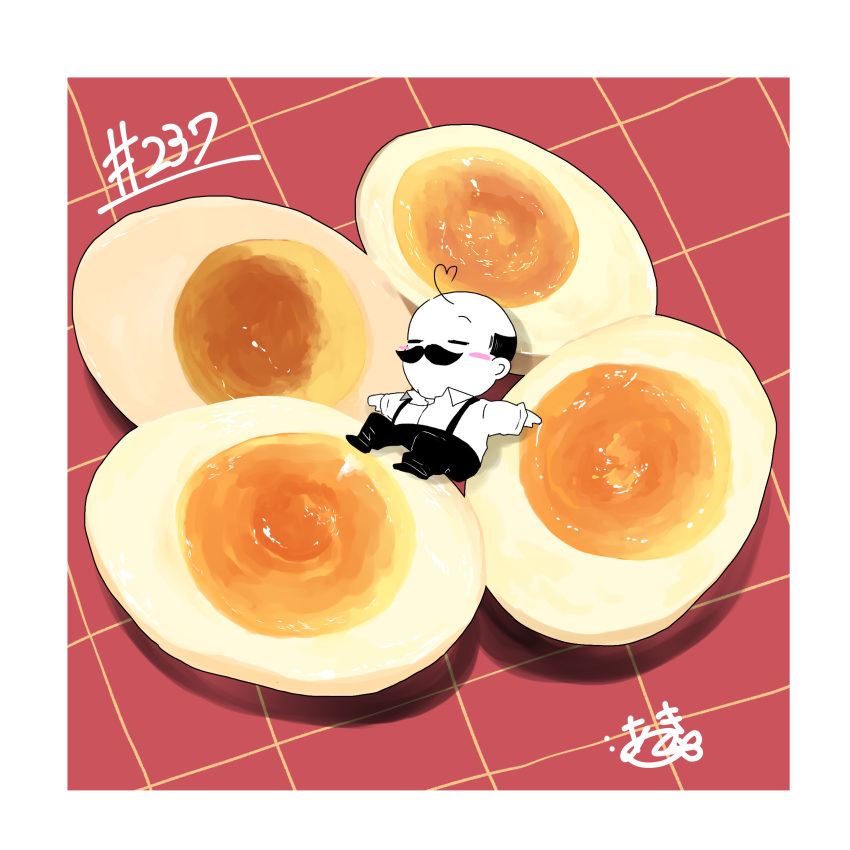 Safebooru 1boy Absurdres Artist Name Closed Eyes Egg Food Facial 3759