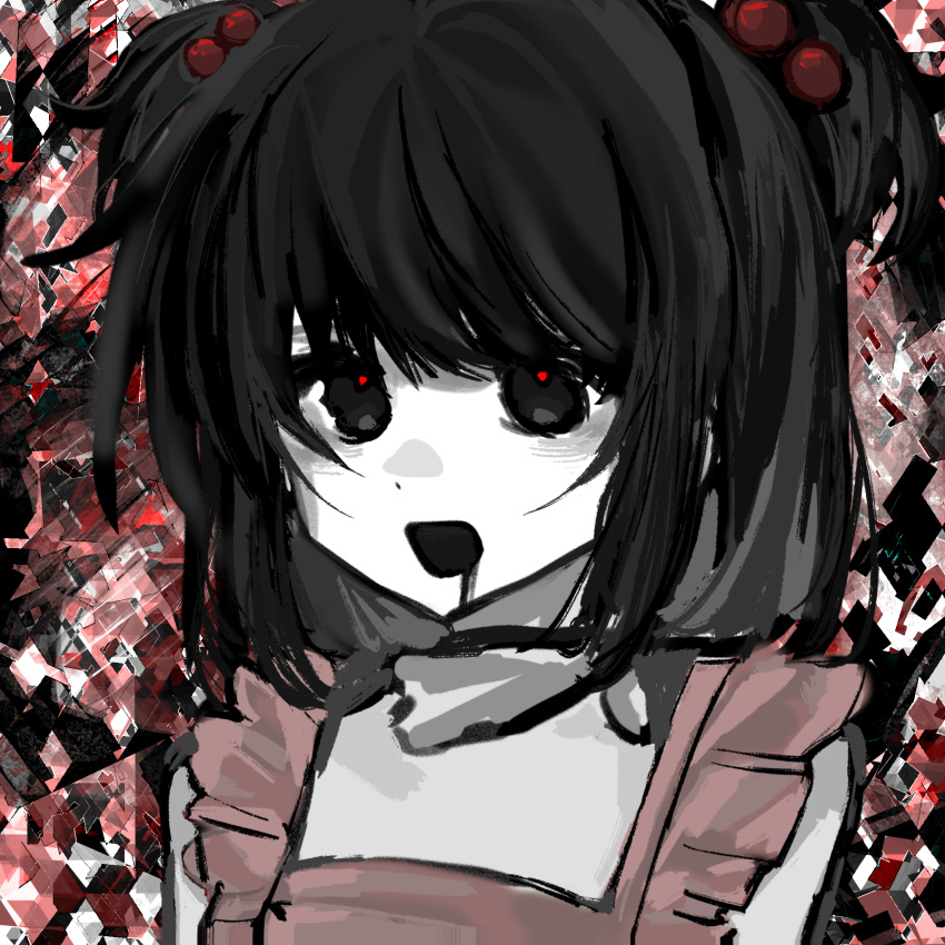 Safebooru - 1girl black eyes black hair borninspri chinese commentary colored skin commentary ...