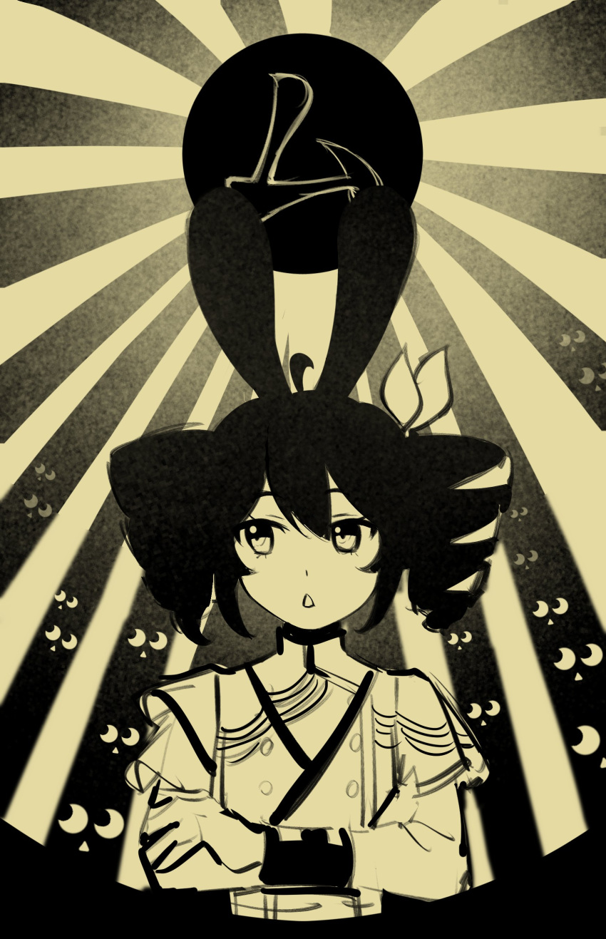 Safebooru - 1girl absurdres ahoge animal ears bow crossed arms ...