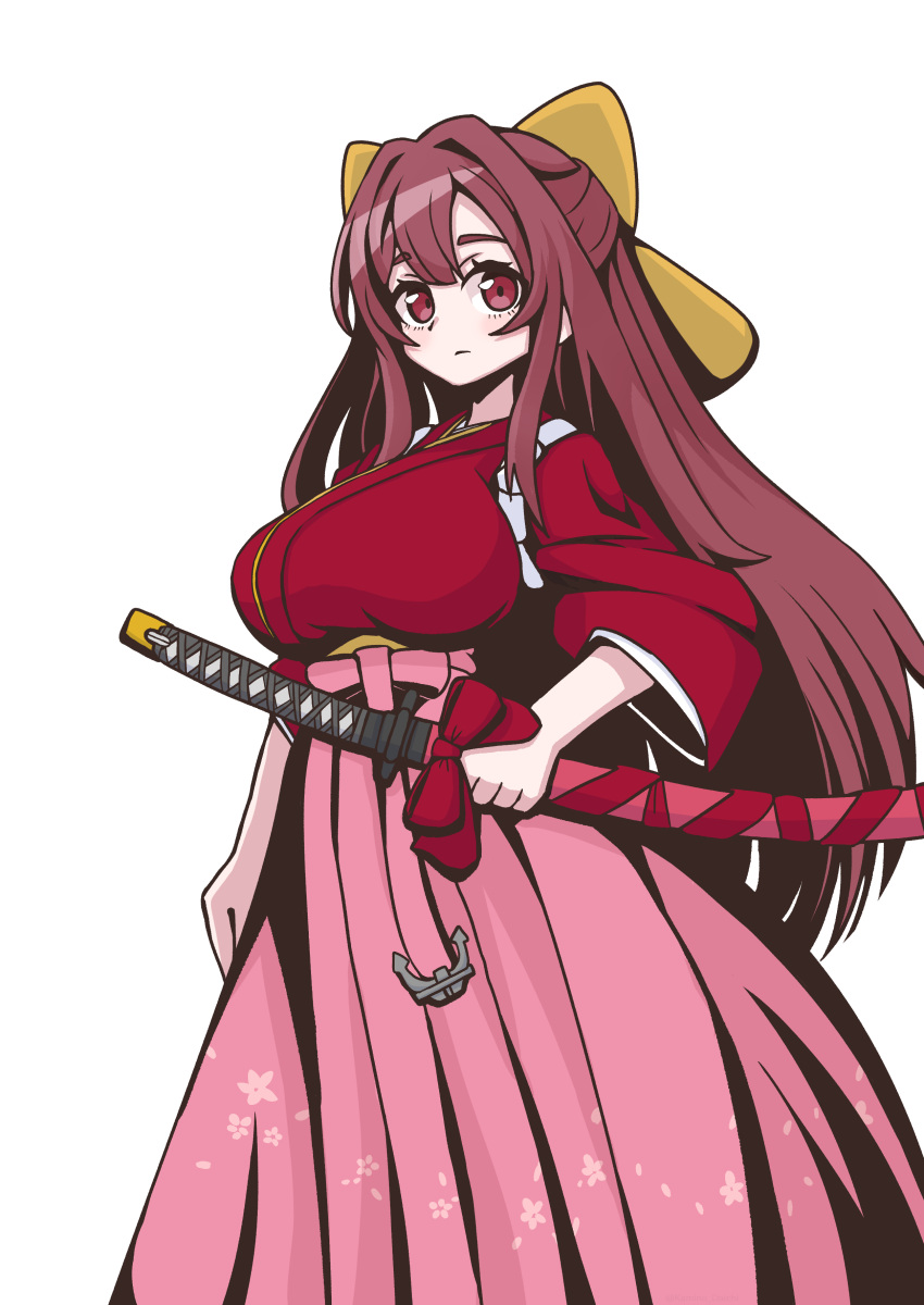 Safebooru - 1girl absurdres blush bow breasts cowboy shot daichi (daiti1318) hair bow hair ...