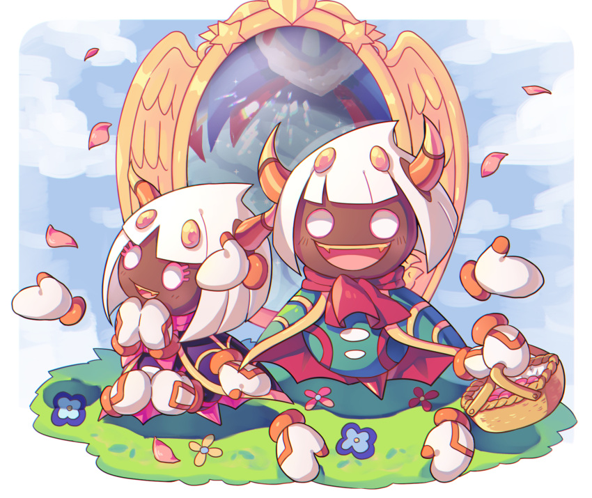 Safebooru - 1boy 1girl ascot basket blunt bangs colored eyelashes ...