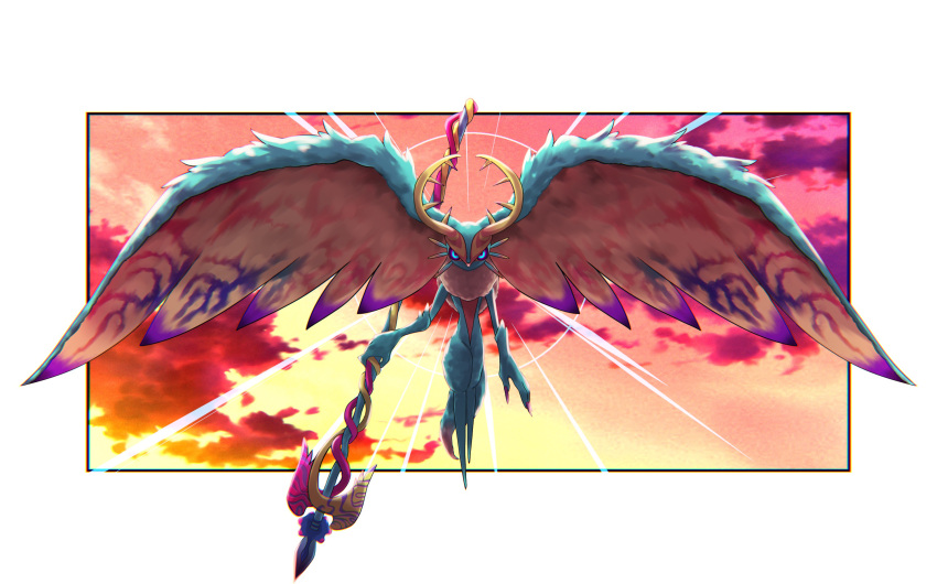 Safebooru - antlers blue fur clouds fecto elfilis full body furry ...