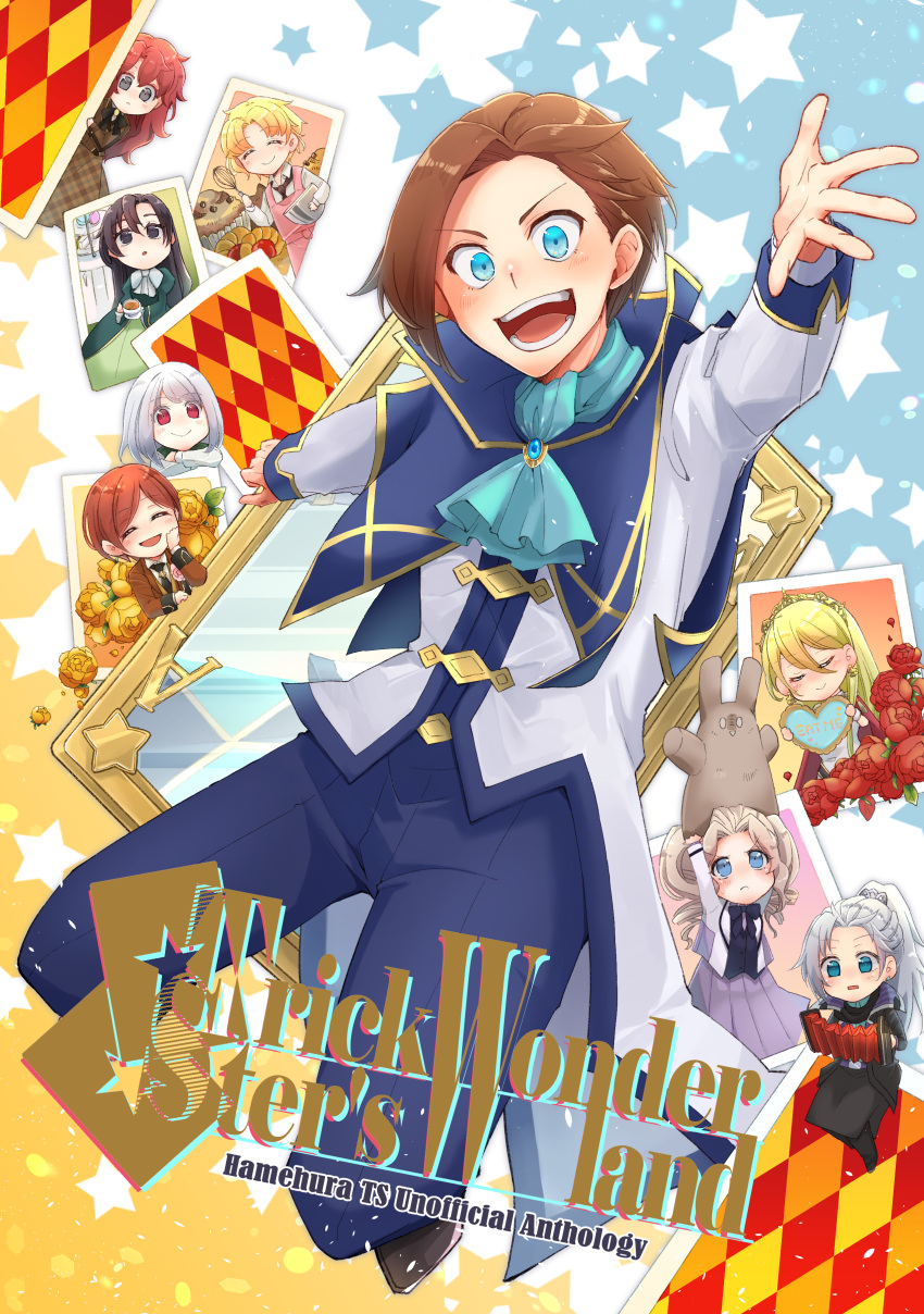 Safebooru - 4boys 5girls :o absurdres accordion alan stuart apron ...