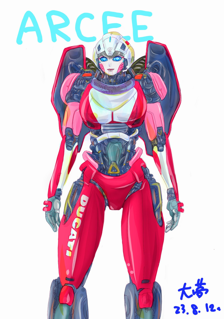 Safebooru - 1girl arcee autobot blue eyes breasts diarmyuri ducati ...