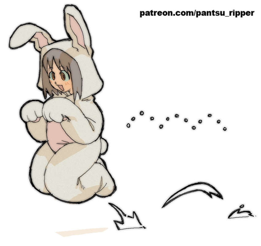 Safebooru - 1girl animal costume animal ears azumanga daioh brown eyes brown hair fake animal ...