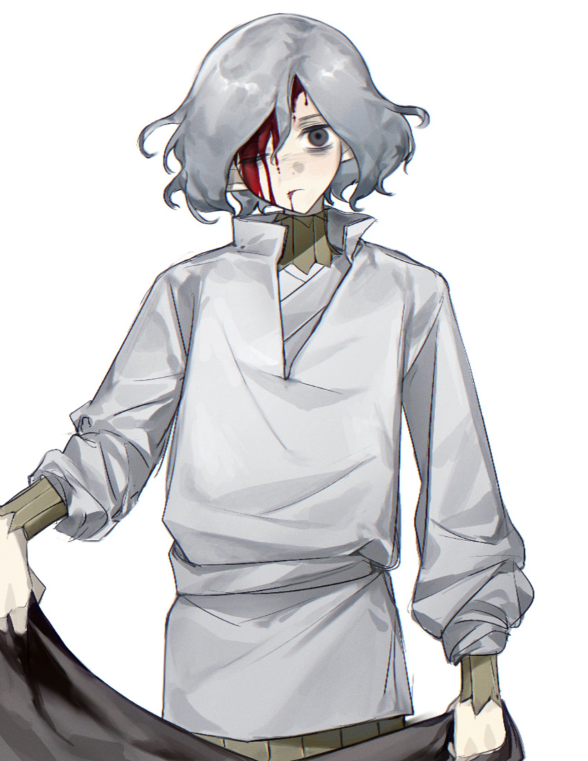 Safebooru - 1boy bags under eyes black eyes bleeding bleeding from forehead blood blood from ...