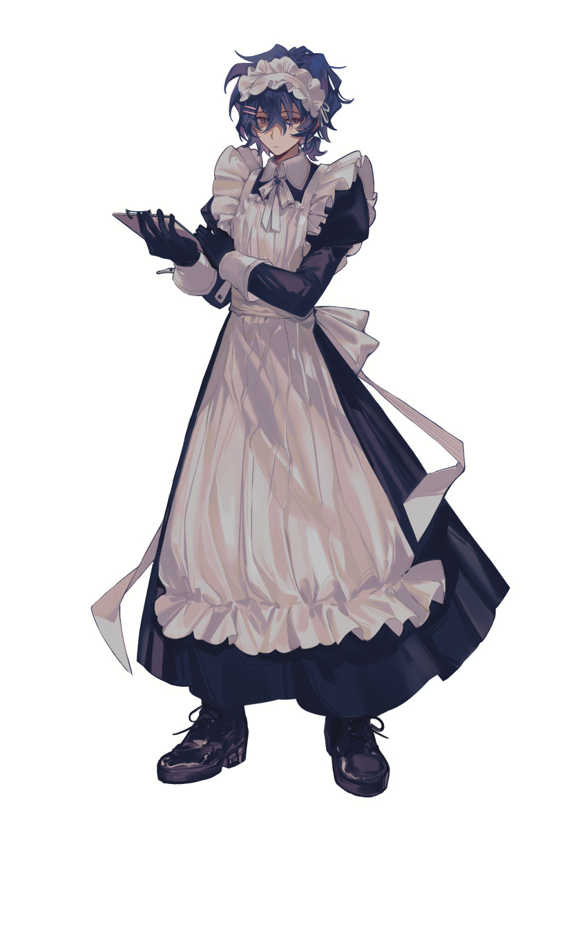 Safebooru - 1boy absurdres alternate costume alternate hairstyle apron ...