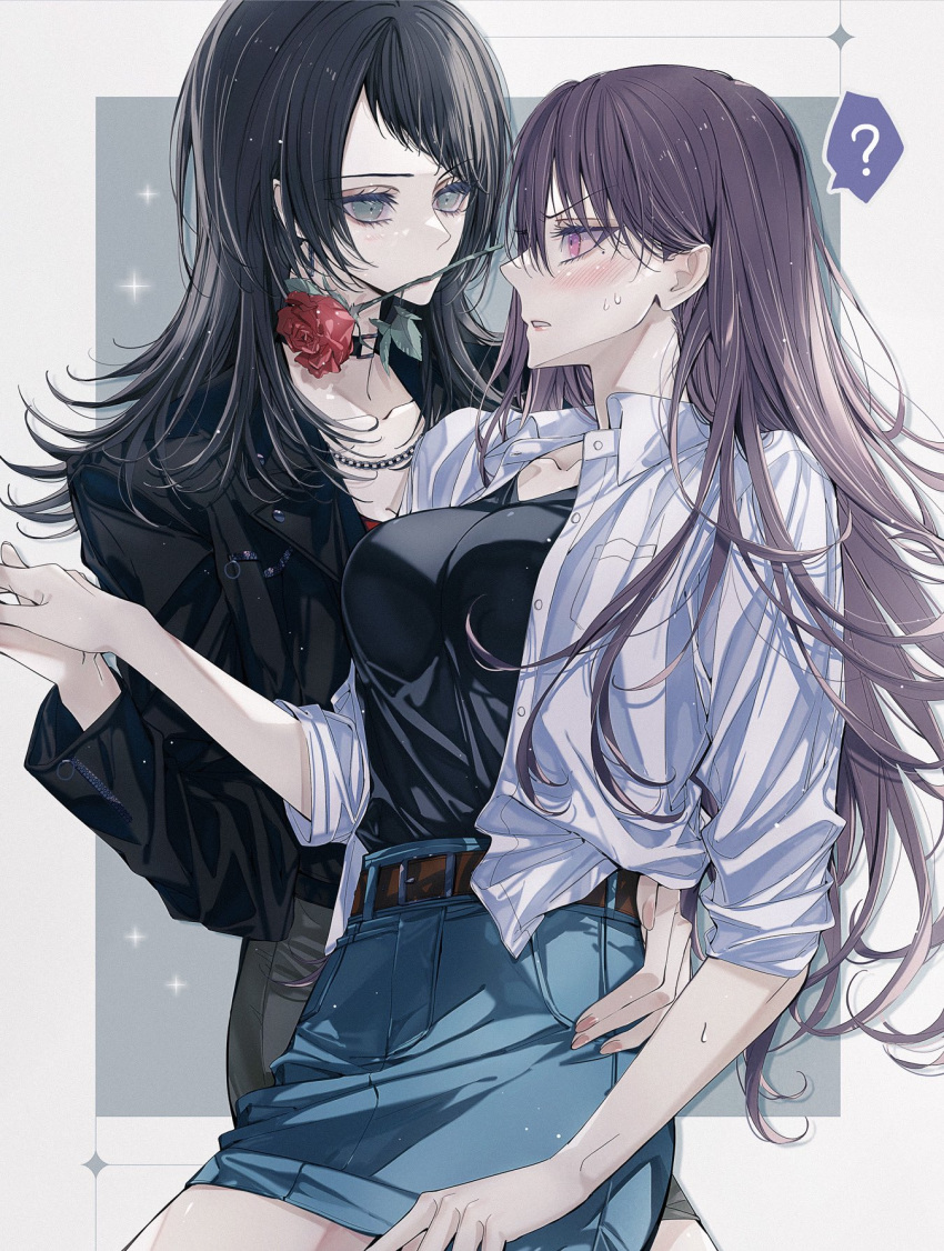 Safebooru - 2girls ? bang dream! bang dream! it's mygo!!!!! belt black choker black hair black ...