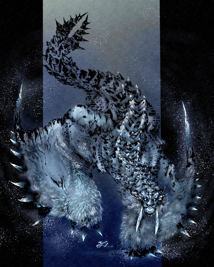 Safebooru - absurdres barioth blue eyes calligraphy brush (medium ...