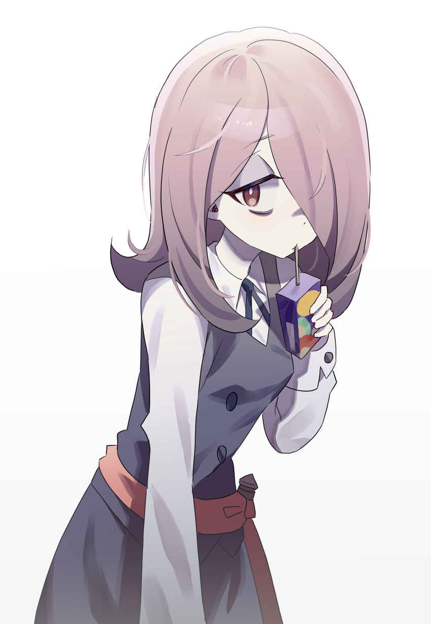 Safebooru - 1girl absurdres blue dress dress drinking drinking straw ...