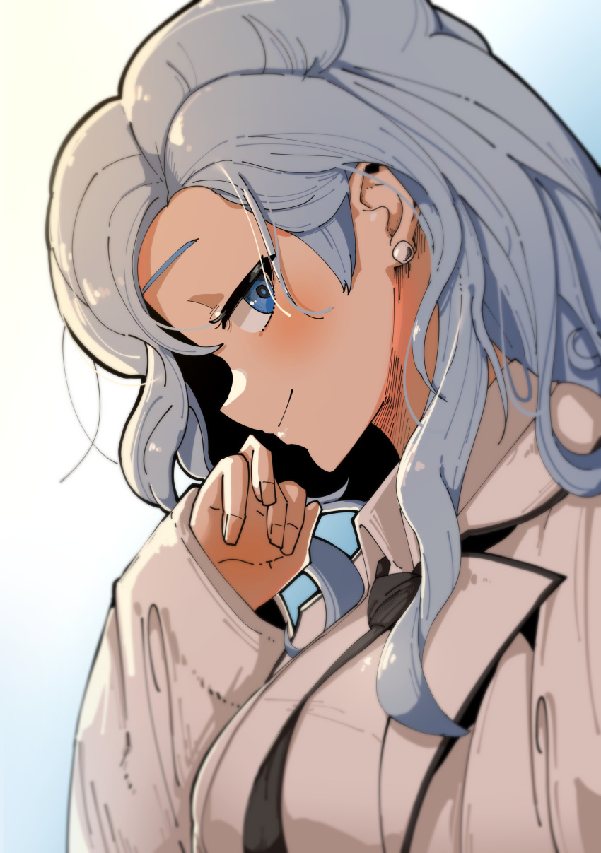 Safebooru - 1girl absurdres azz0422 blue eyes character request closed mouth commentary ear ...