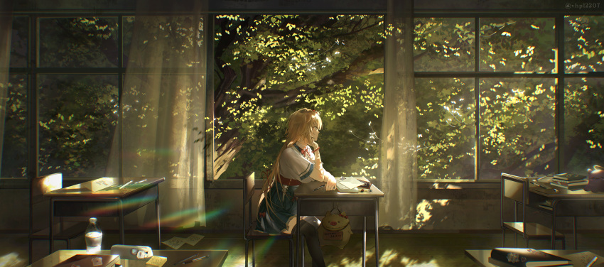 Safebooru - 1girl absurdres akai haato akai haato (1st costume) arm rest arm support belt black ...