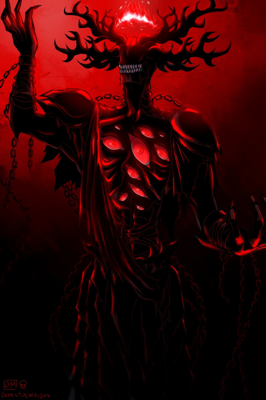 Safebooru - 1boy crown crown of thorns dementialmaiden demon horns ...