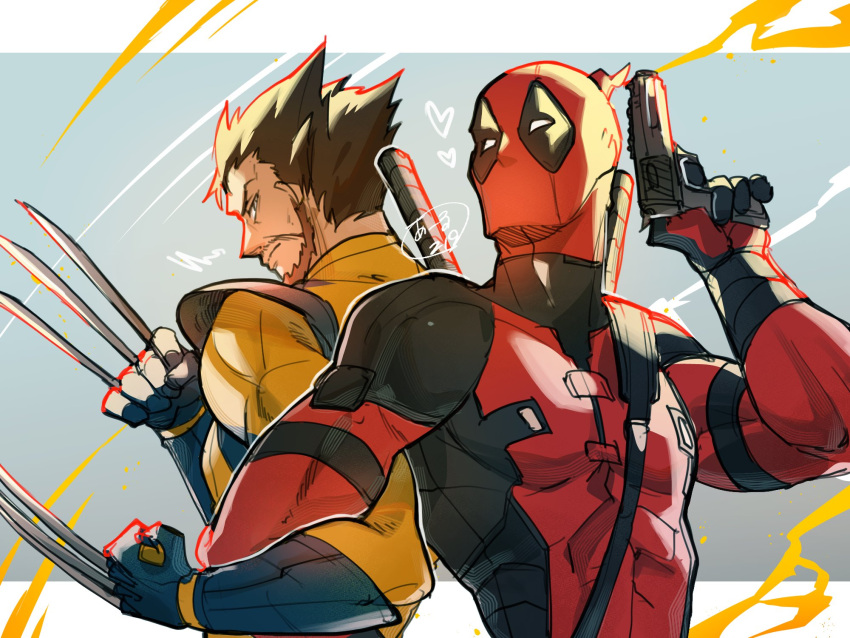 Safebooru - beard bodysuit claw (weapon) crossover deadpool deadpool ...