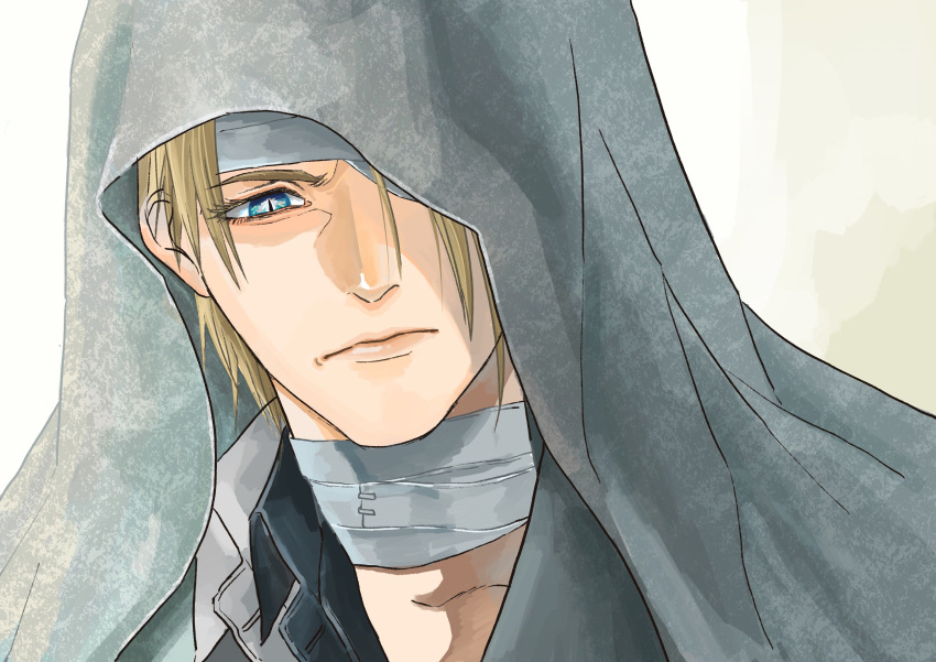 Safebooru - 1boy absurdres alternate eye color bandage over one eye bandaged head bandaged neck ...