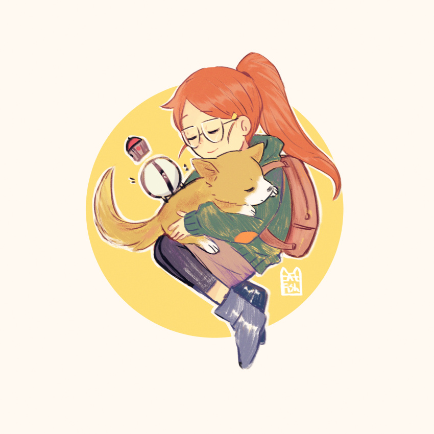 Safebooru - 1girl 1other artist name atticus (infinity train) backpack ...