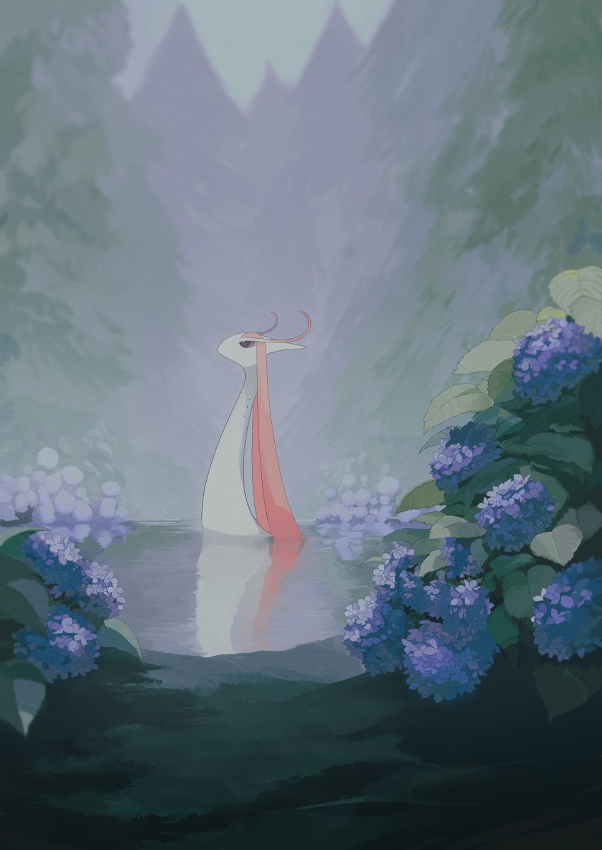 Safebooru - absurdres commentary request day flower fog from side ...