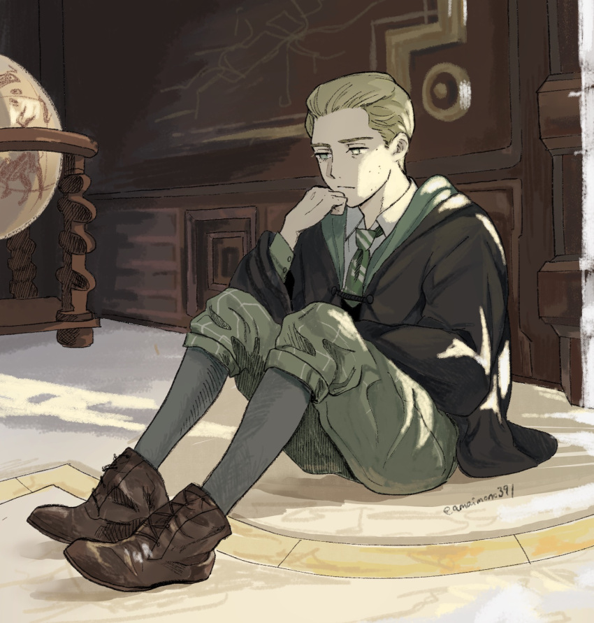 Safebooru - 1boy black coat blind blonde hair coat harry potter (series ...