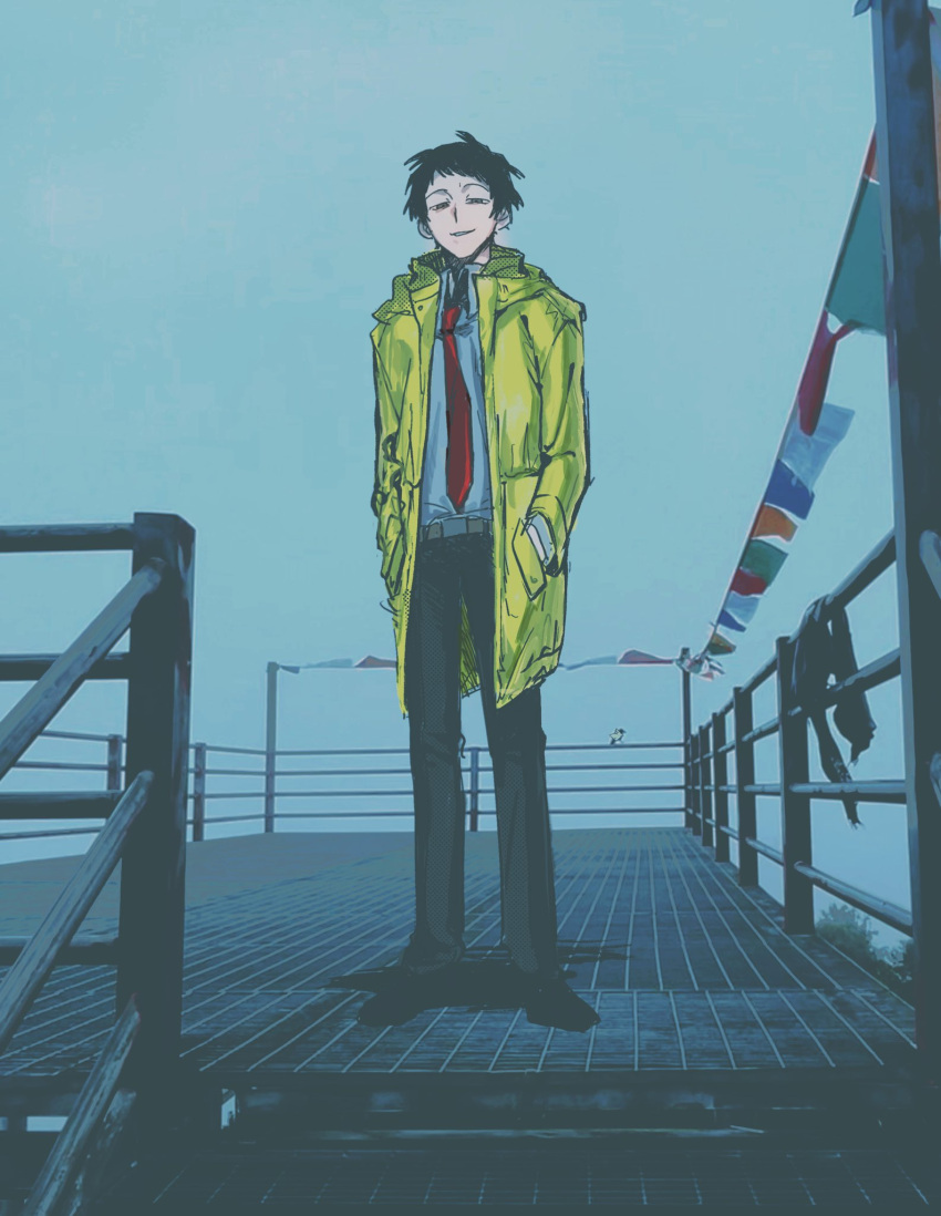 Safebooru - 1boy adachi tooru black eyes black footwear black hair ...