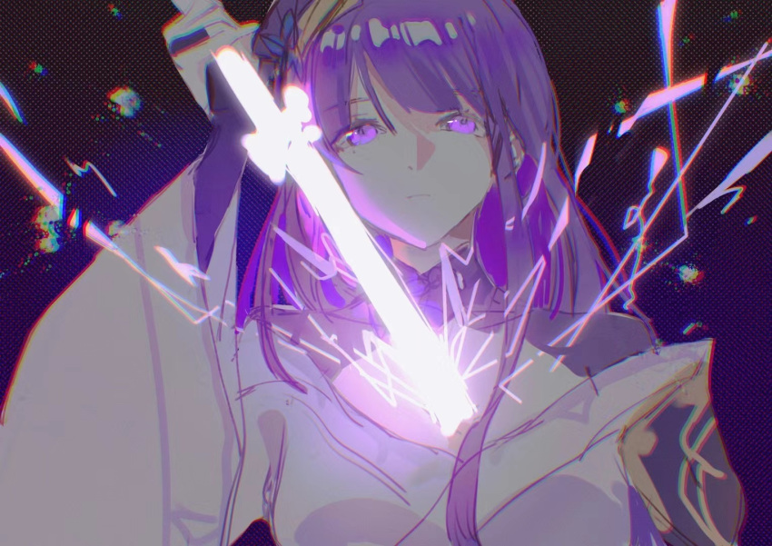 Safebooru - 1girl chasansui electricity energy sword genshin impact human scabbard japanese ...