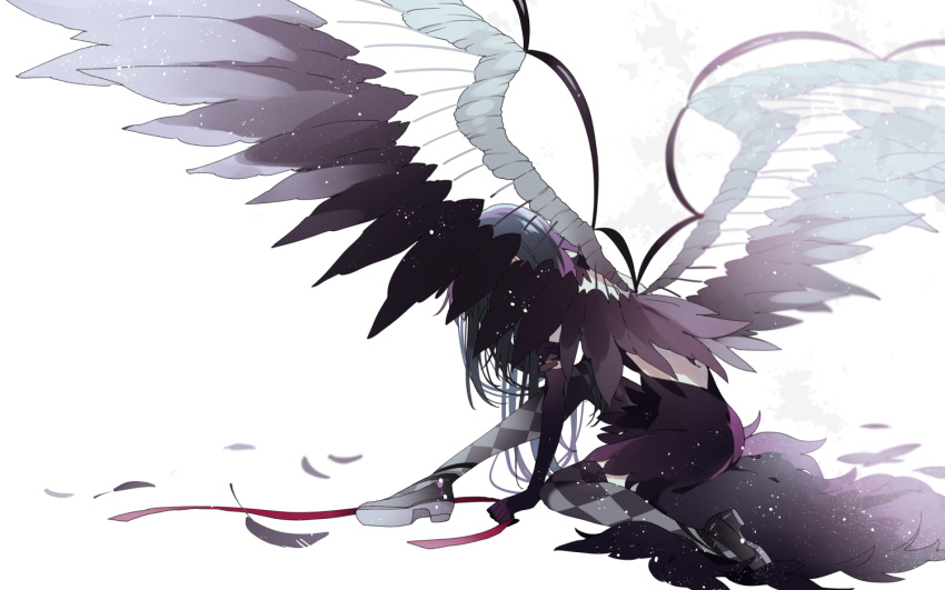 Safebooru - 1girl akemi homura akuma homura argyle clothes argyle legwear ayumaru (art of life ...