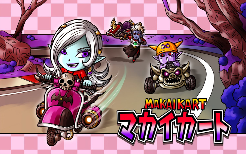 Safebooru - 1girl 2boys baby blue skin chibi clenched teeth colored ...