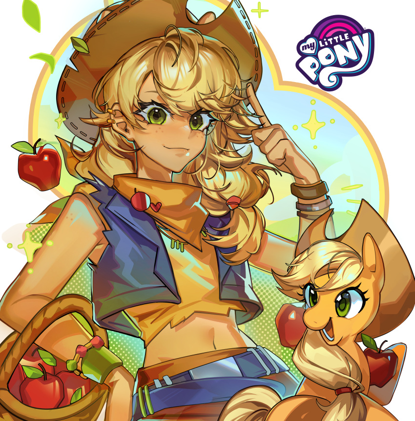 Safebooru - 1girl absurdres apple applejack applejack (equestria girls ...
