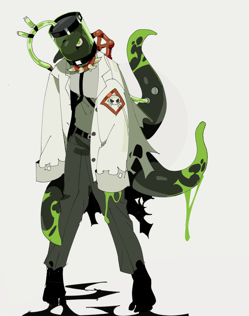 Safebooru - 1girl collar commentary fo0lnf0ol s full body green eyes ...